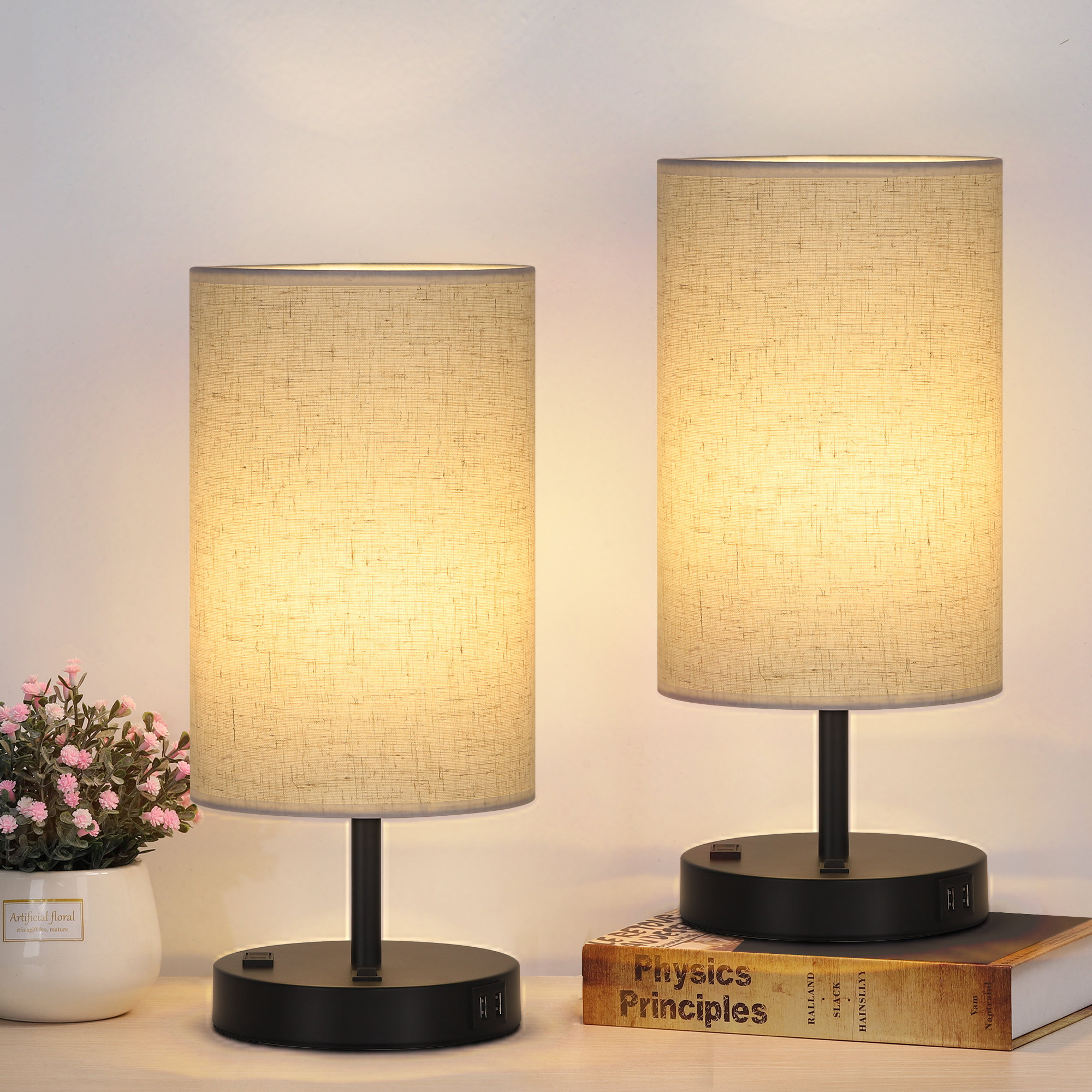 Ebern Designs Tanashia Black Table Lamp Set - Wayfair Canada