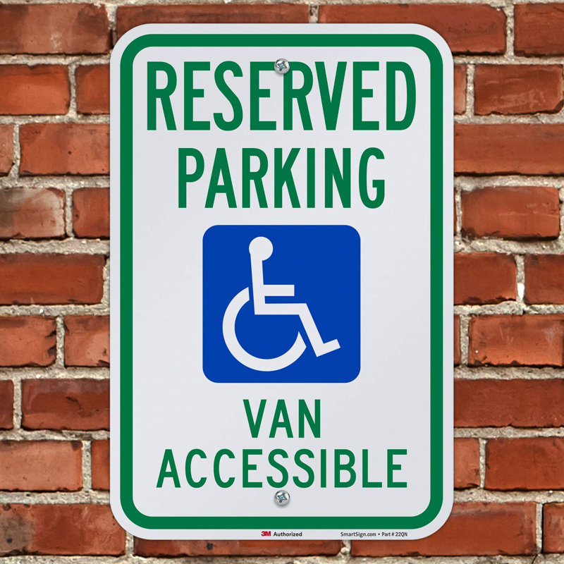 SmartSign Reserved Parking Van Accessible with Federal Handicapped ...