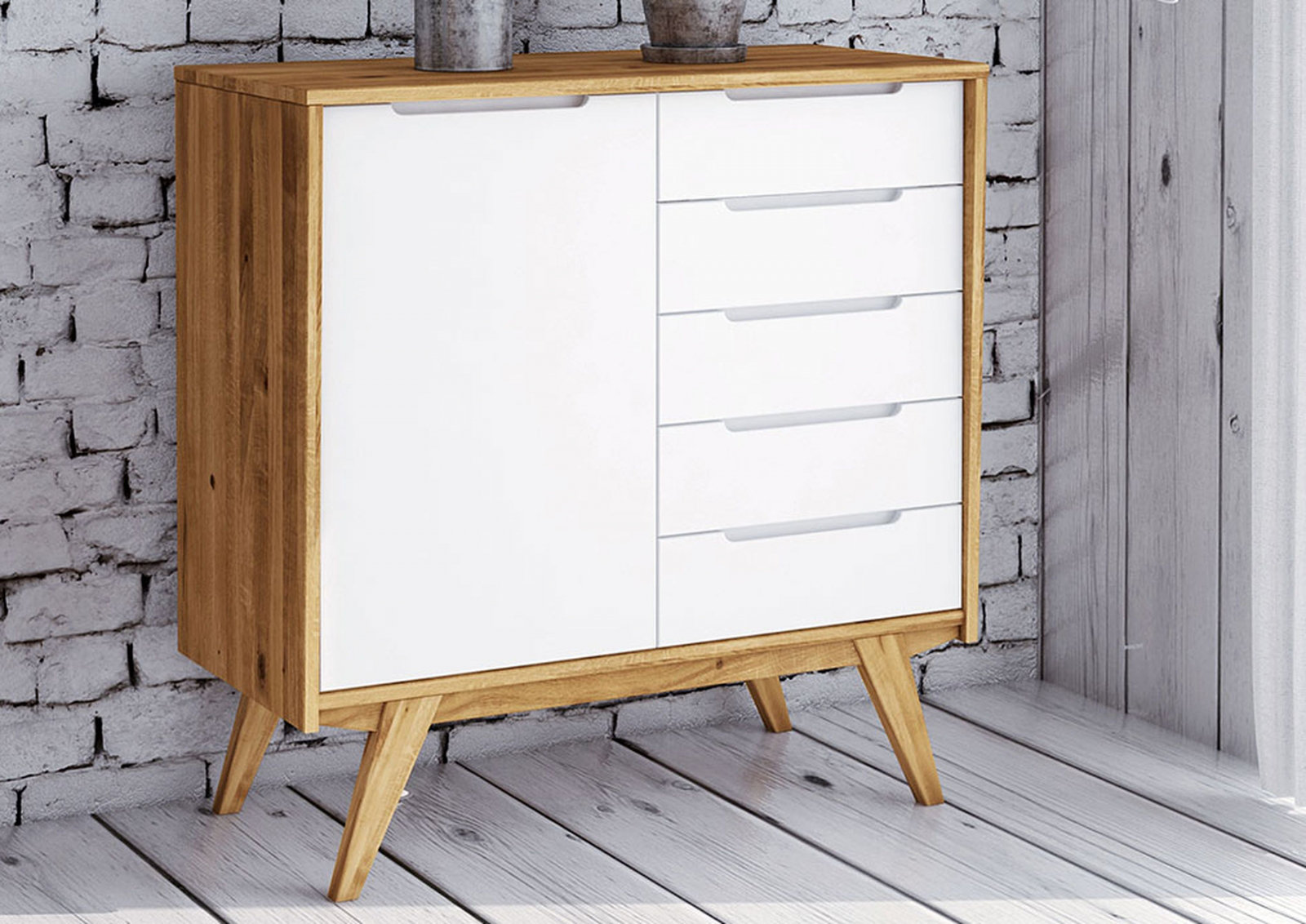Massivmoebel24 Original 4 Drawer Combi Chest | Wayfair.co.uk