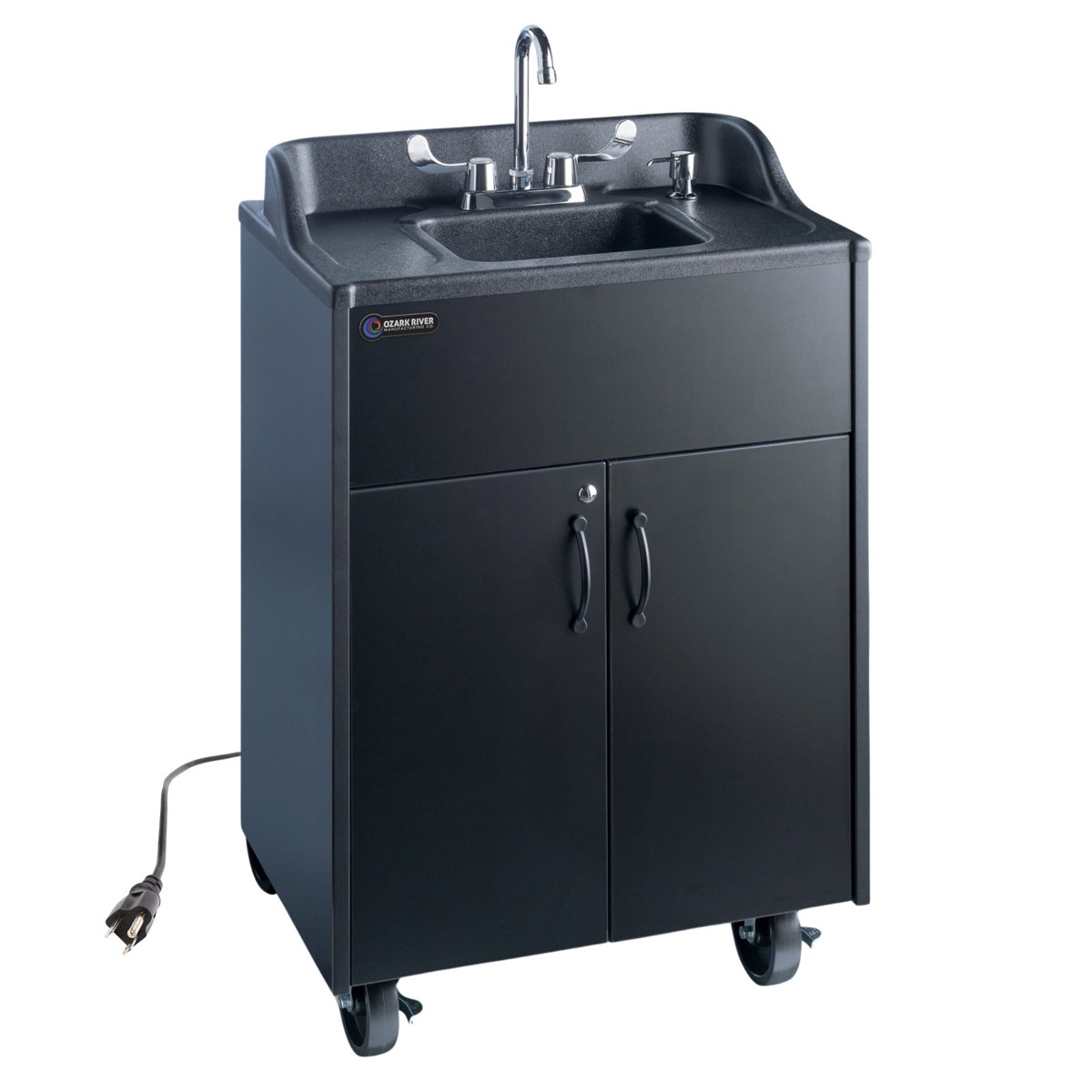 Ozark River Portable Sinks Premier, Black Laminate Cabinet-ABS ...