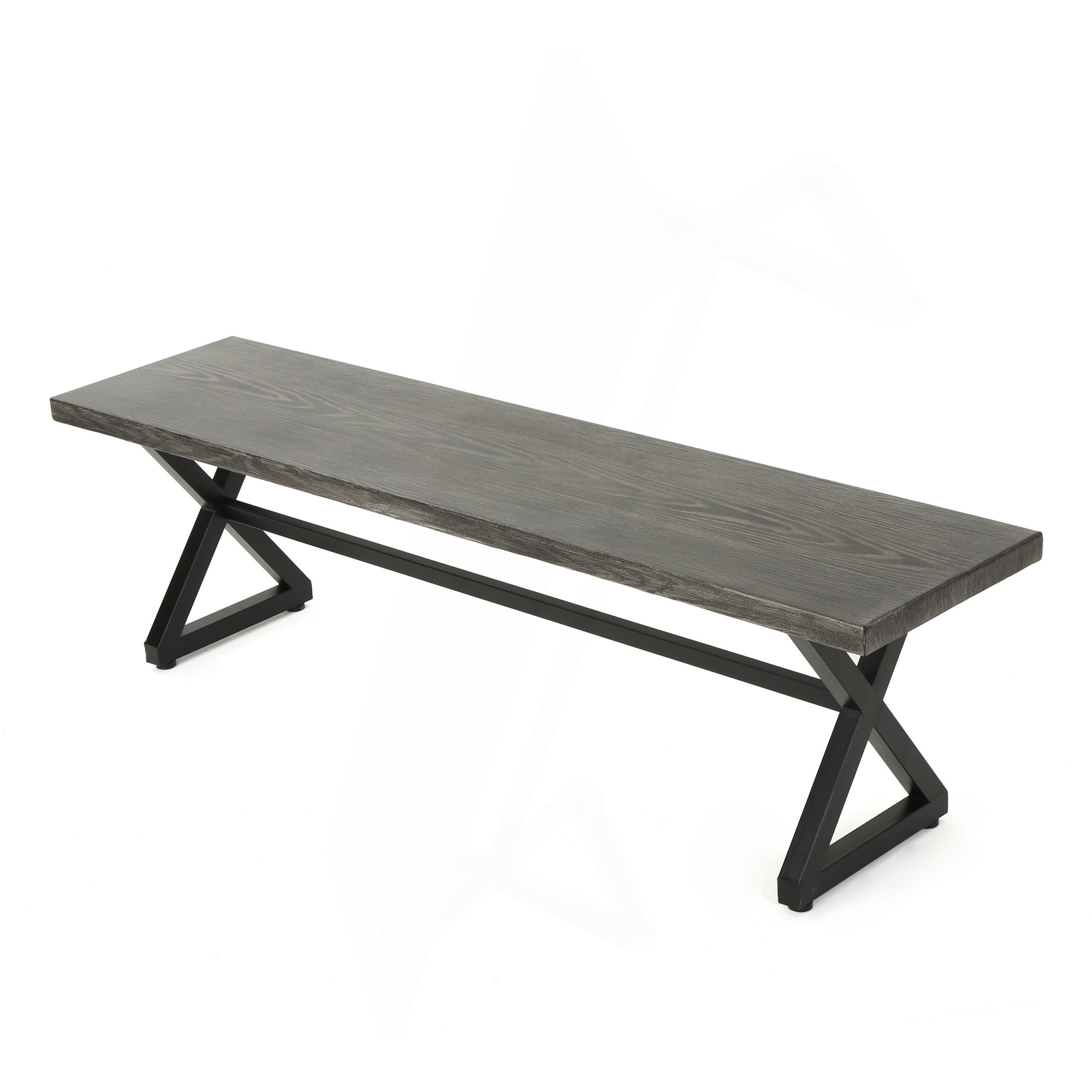 One Allium Way® Outdoor Aluminum Dining Benches With Steel Frame | Wayfair