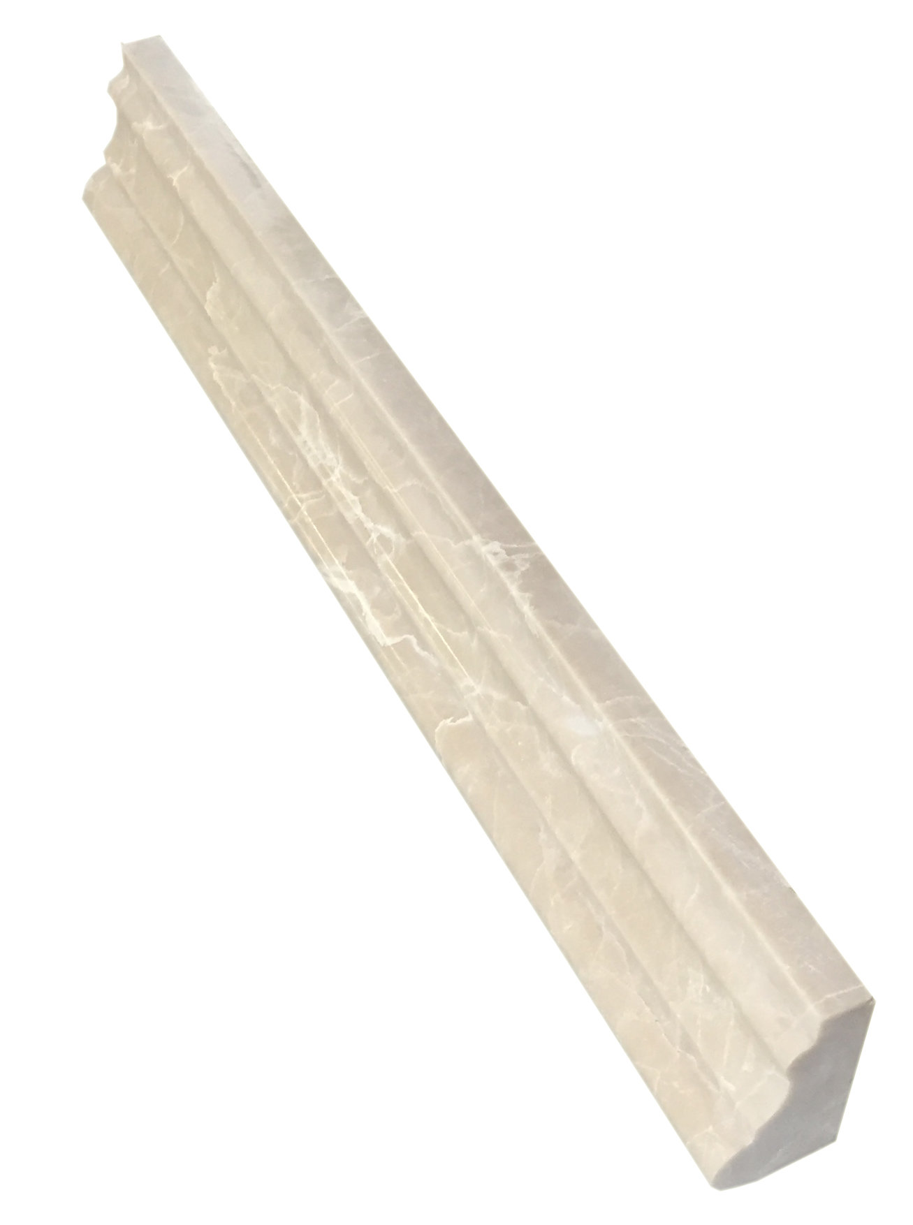Seven Seas Collection Botticino 12" x 2" Marble Chair Rail Tile Trim in ...