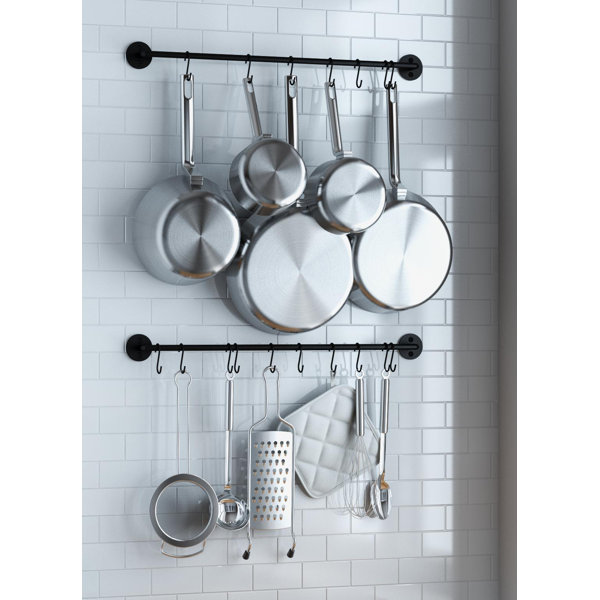 Prep & Savour Wall Mounted Pot Rack & Reviews | Wayfair