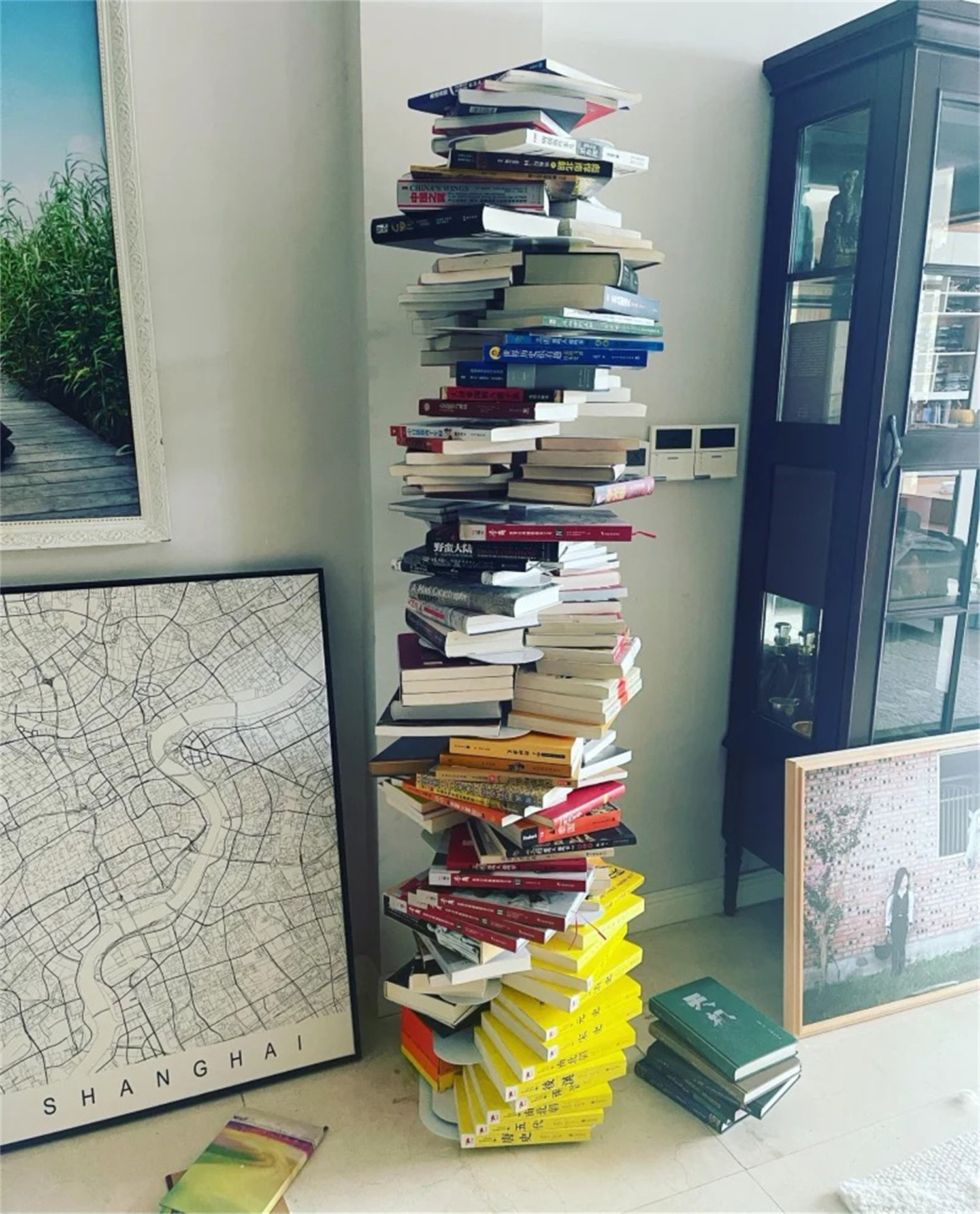 Latitude Run® Spiral Bookshelf Corner Bookcase - Wayfair Canada
