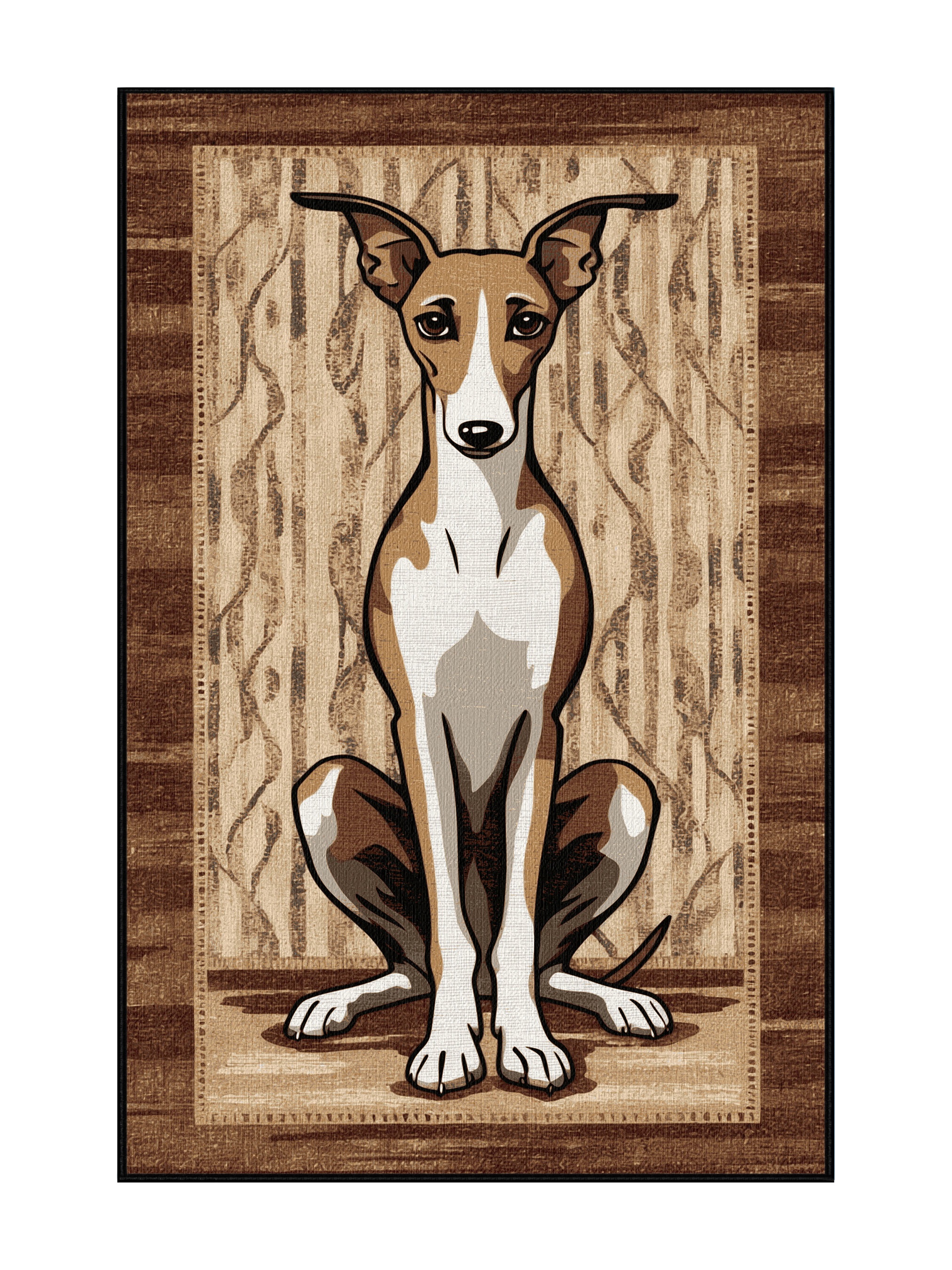 Red Barrel Studio® Washable Whippet Dogs Area Rug | Wayfair
