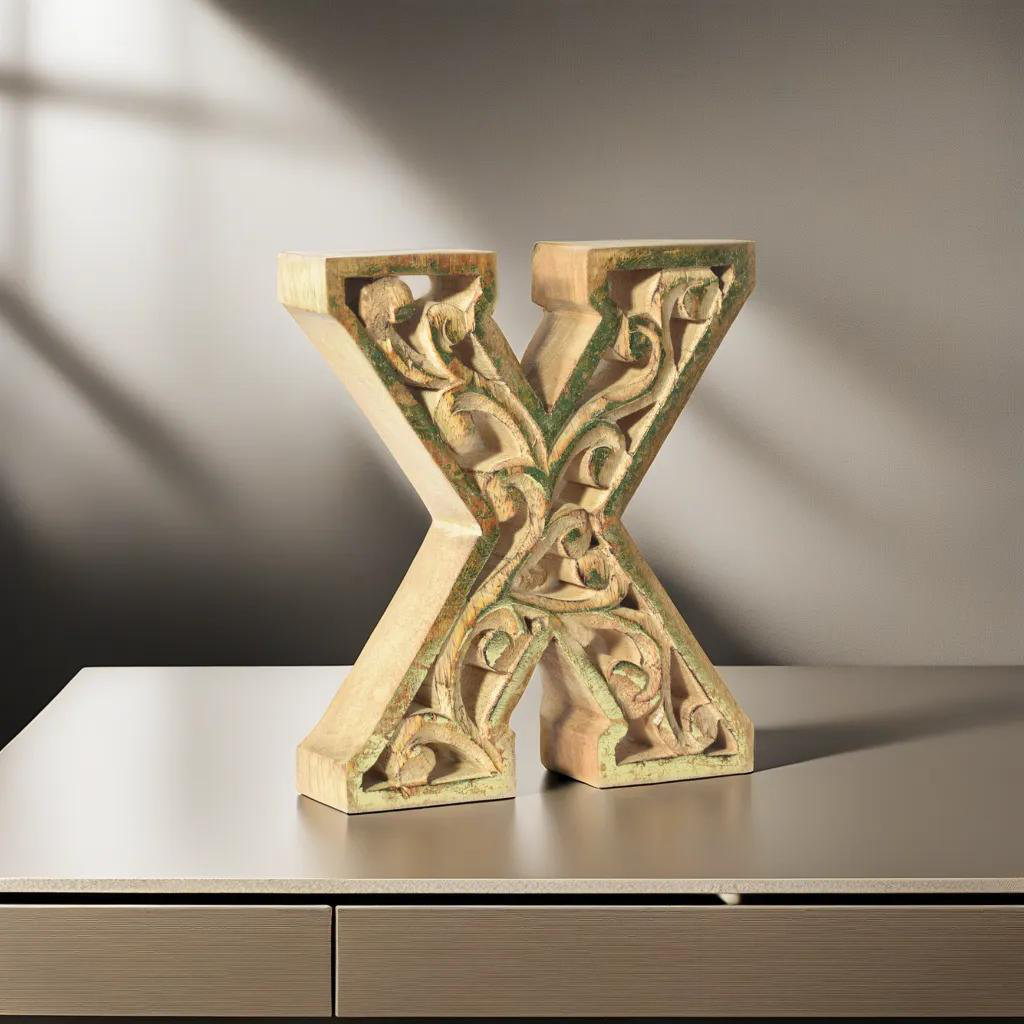 Bungalow Rose Alaiba Handmade Eco-Friendly "X" Alphabet Letter Block ...