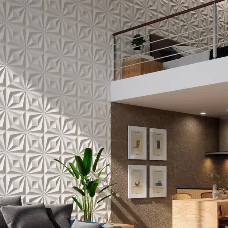 Qube Tiles Drapeado 23" x 23" 3D Textured Porcelain Wall Tile | Wayfair