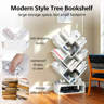 Latitude Run® White Tree Bookshelf 5 Shelf Tree Bookcase Small Wood ...
