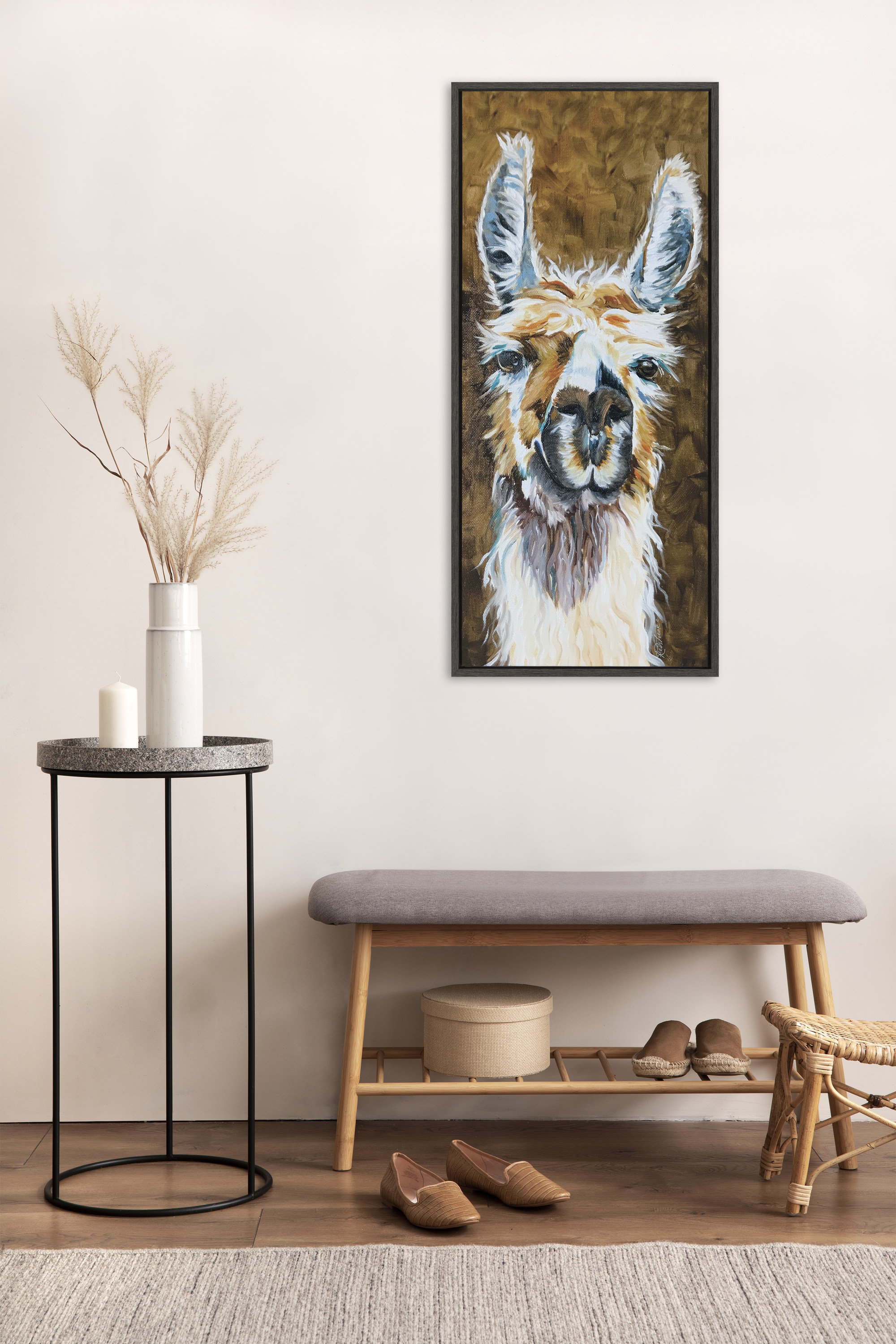 Beachcrest Home™ Shalyce Cute Farm Animal Framed on Canvas | Wayfair