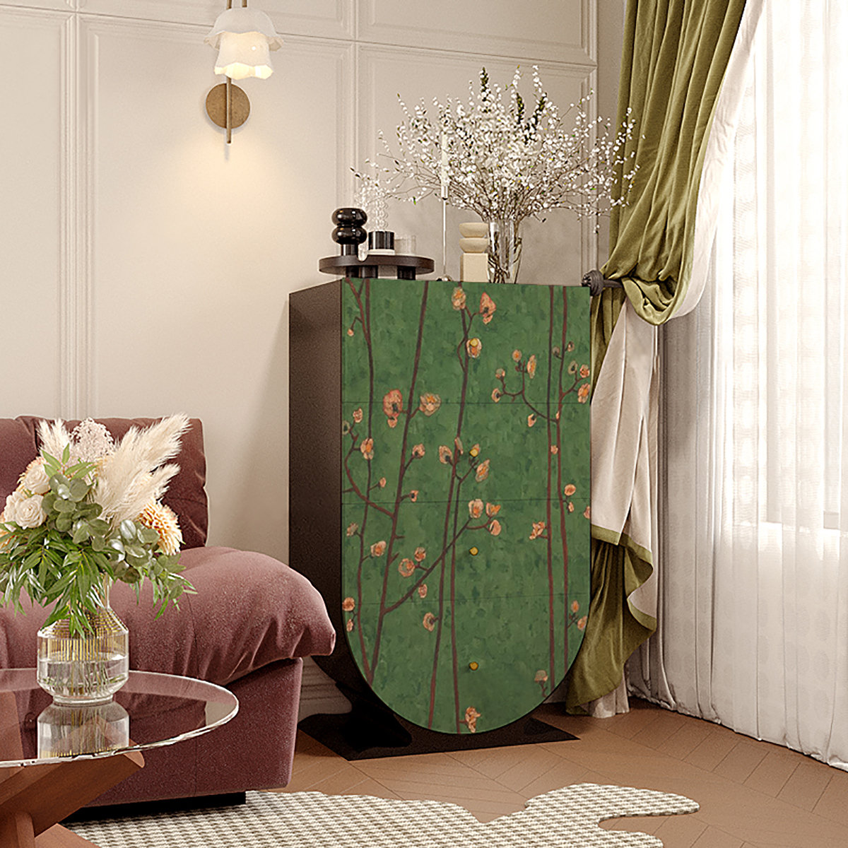 Winston Porter French retro household decorative cabinet | Wayfair