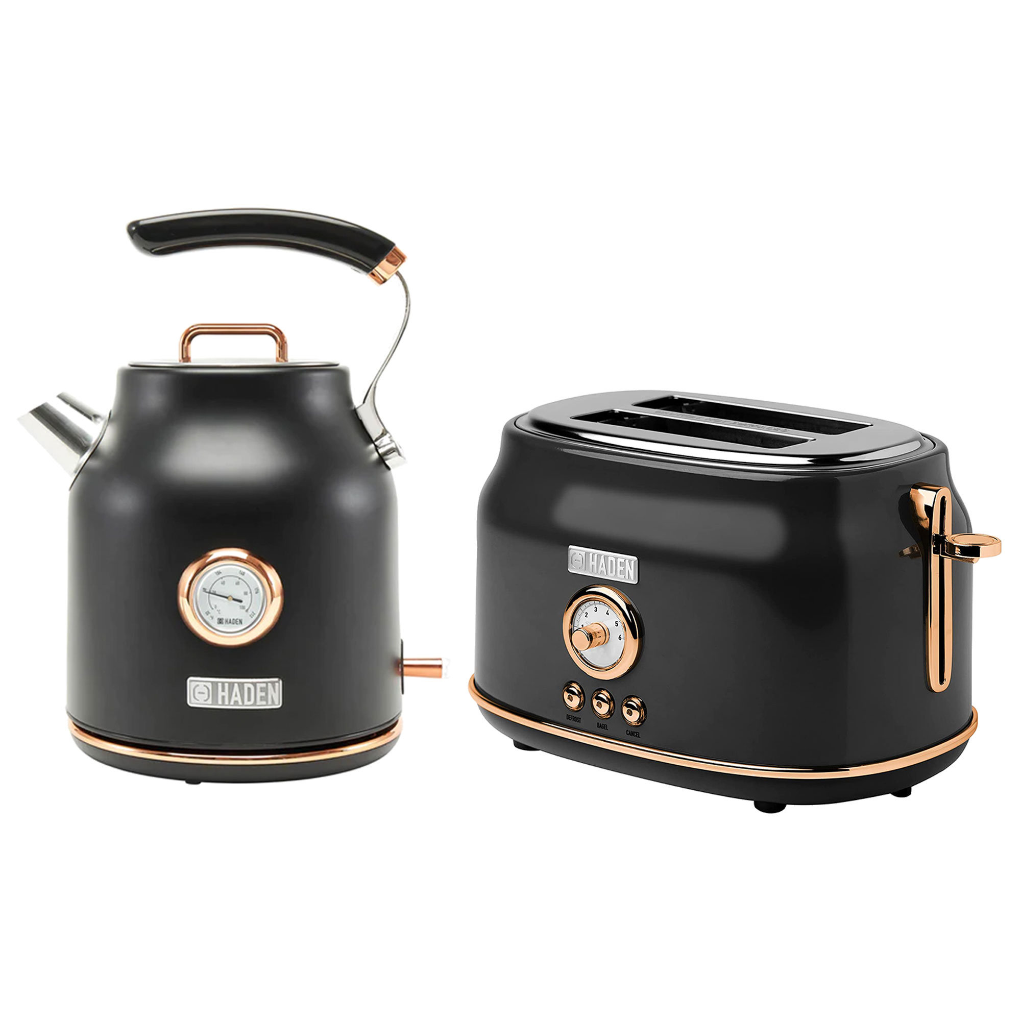 Haden 1.7L Electric Kettle and 2 Slice Wide Slot Toaster Kitchen ...