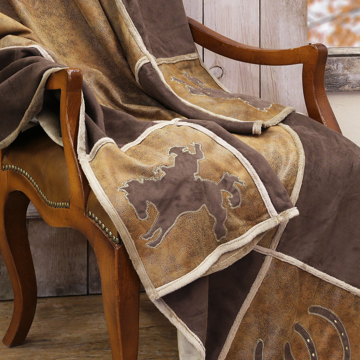 Carstens Inc. Brown Mustang Throw & Reviews | Wayfair