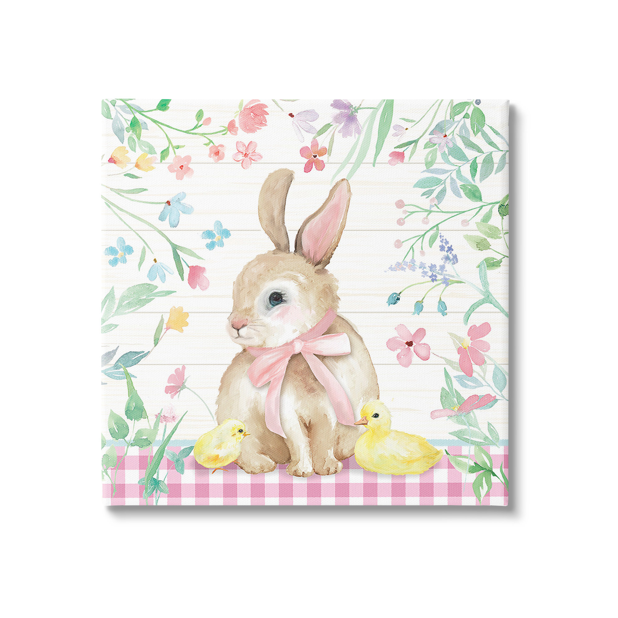 The Holiday Aisle® Easter Bunny & Chicks Canvas Wall Art Design By ...