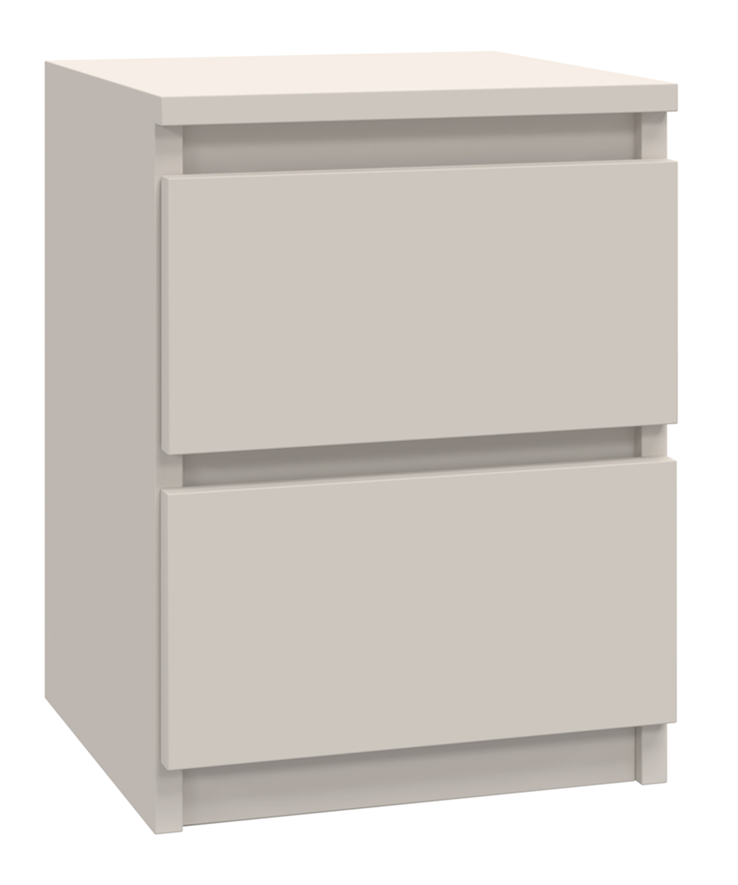 17 Stories Taahir 2-Drawer Bedside Table 30 cm Cashmere | Wayfair.co.uk