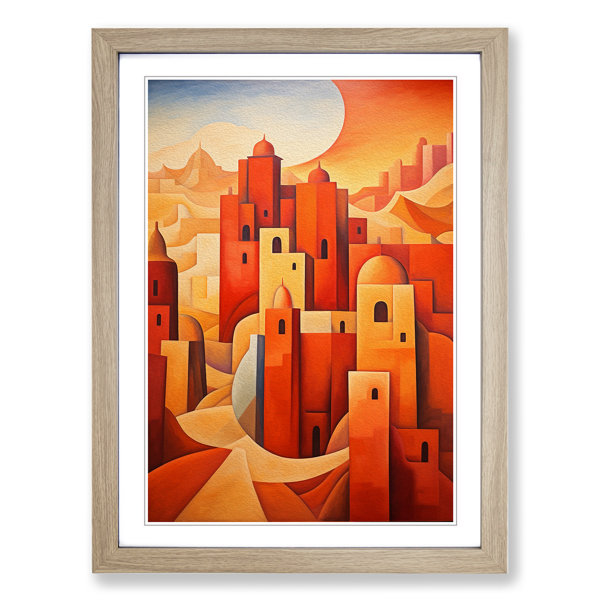 Marlow Home Co. Desert Cubism - Single Picture Frame Print on Wood ...