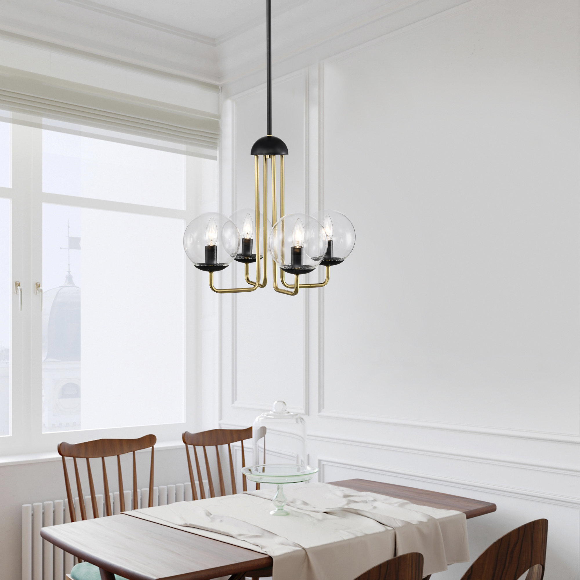 Mercer41 Haralabos 4 - Light Shaded Classic/Tranditional Chandelier ...