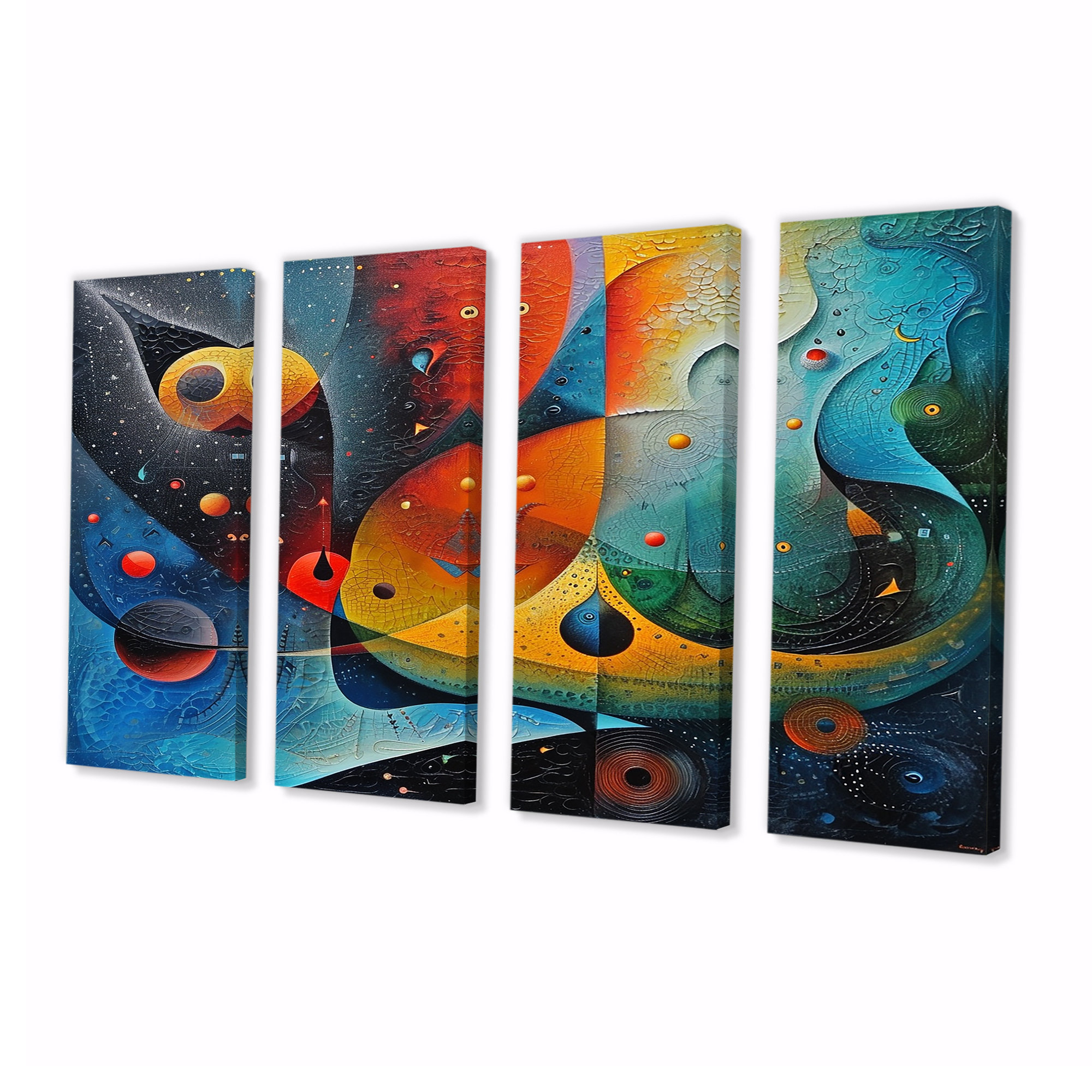 Ivy Bronx Galactic Nostalgia Colorful Retro Universe - Geometric Wall ...