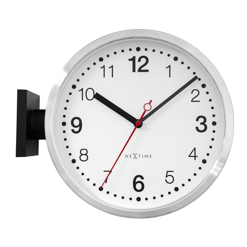 NeXtime "Double" Dual Sided 11-Inch Wall Clock | Wayfair