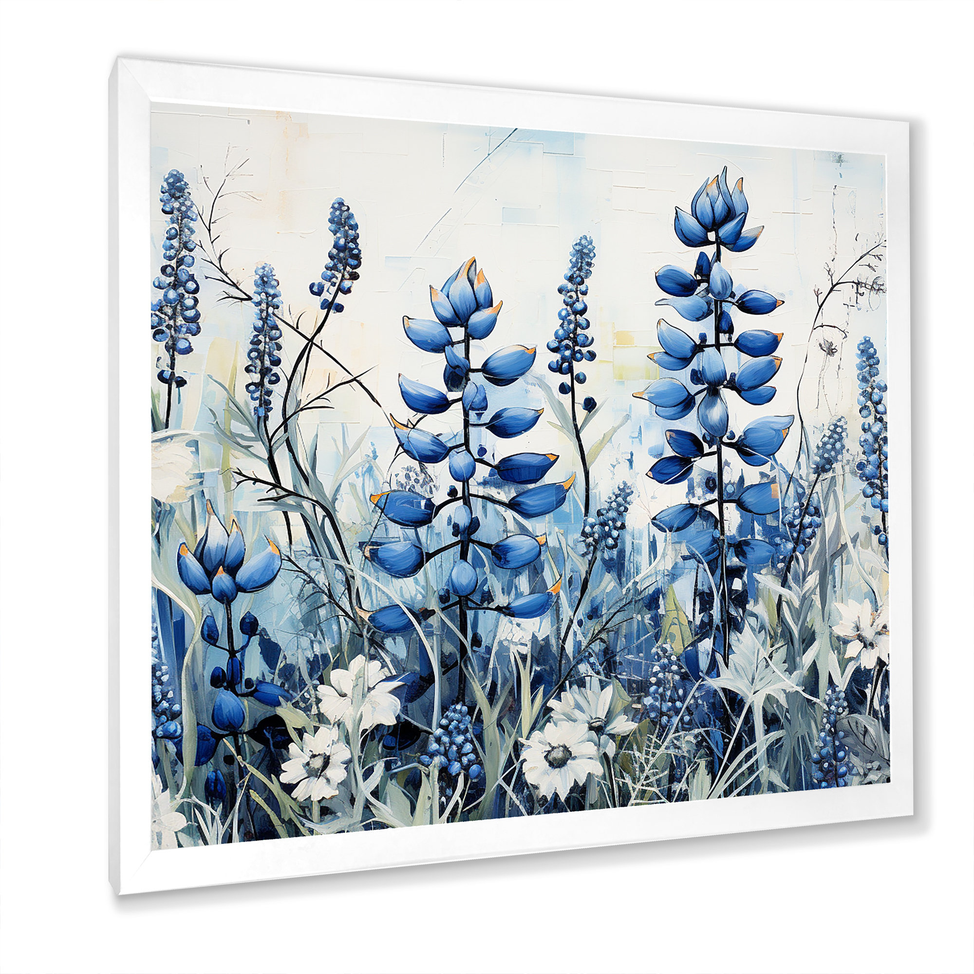 Design Art Blue Bonnets Floral Collage I - Blue Bonnets Wall Decor ...