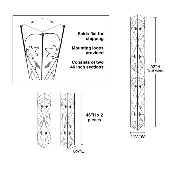 Ebern Designs Dupond Iron Gothic Trellis | Wayfair