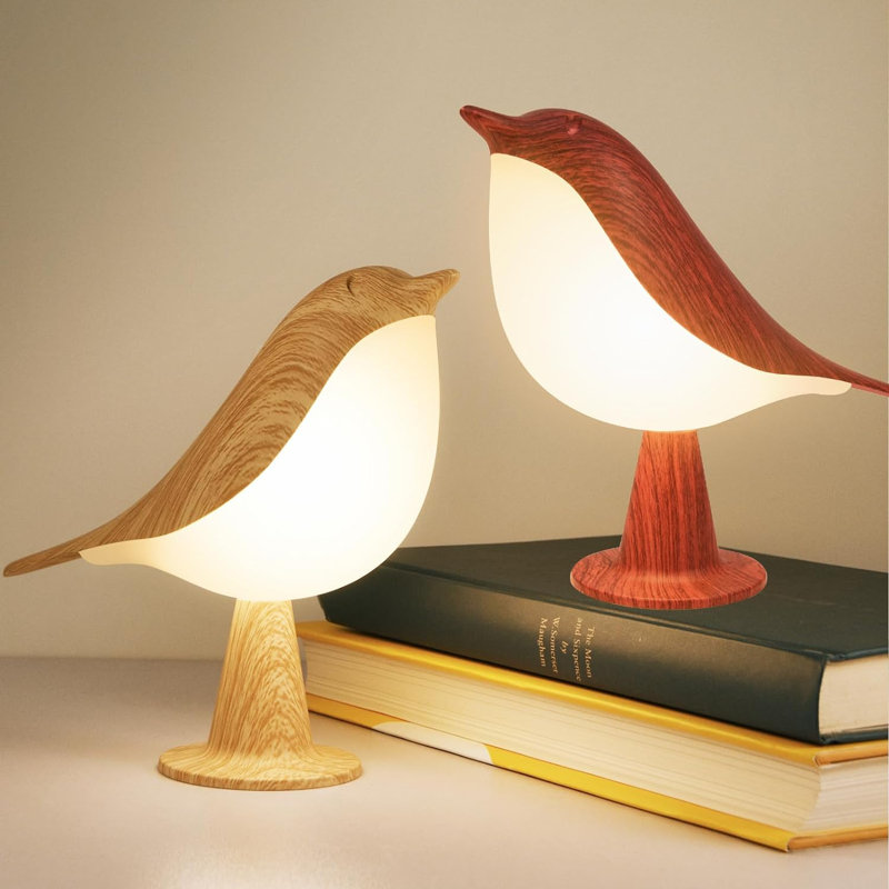 Winston Porter Cute Bird Lamps Combo,Small Bedside Lamps With 3 Color ...