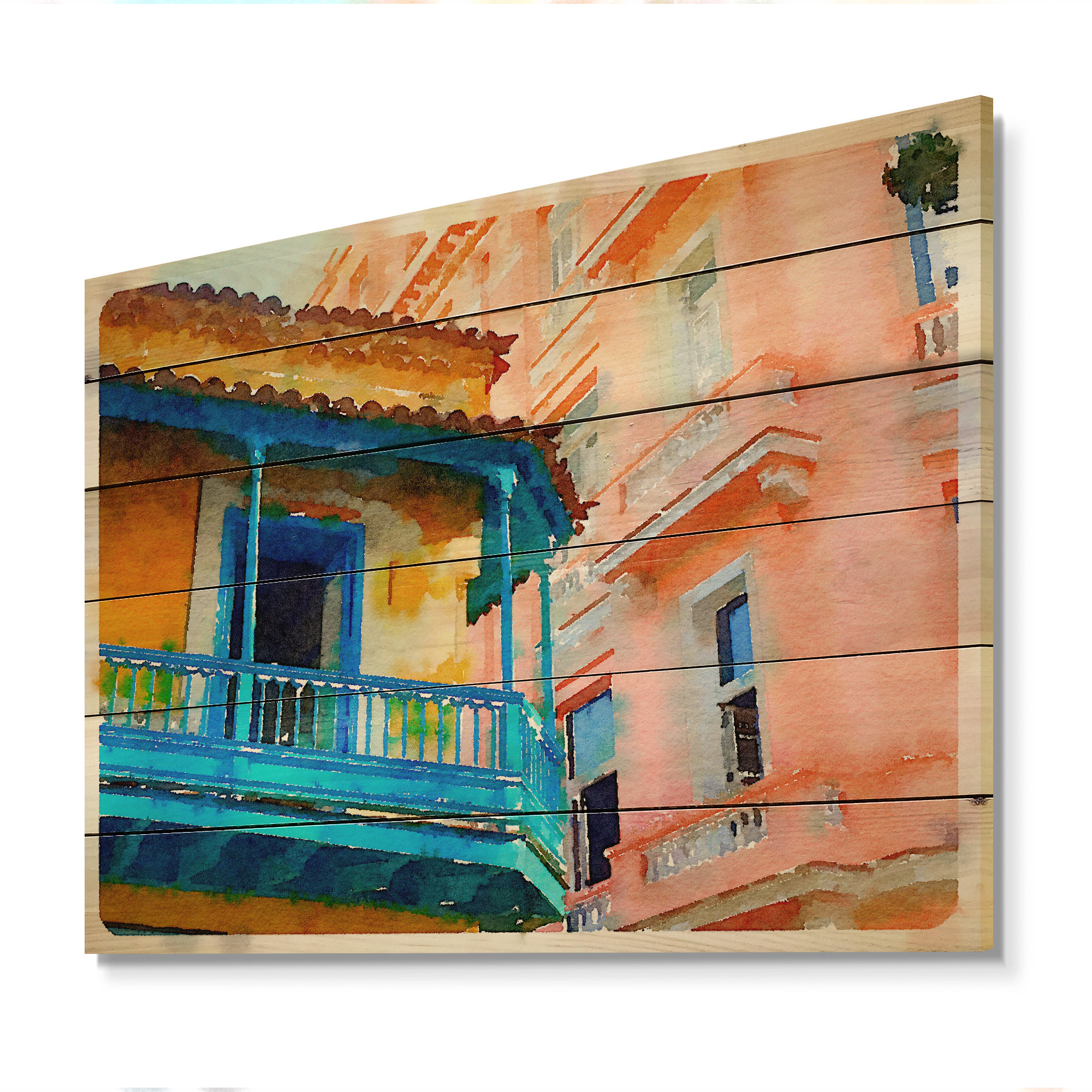 Winston Porter Italian Pastel Architecture - Painting on - Wayfair Canada