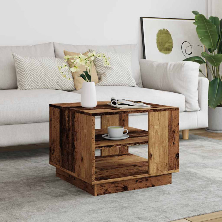 17 Stories Simiya Floor Shelf Coffee Table with Storage | Wayfair.co.uk