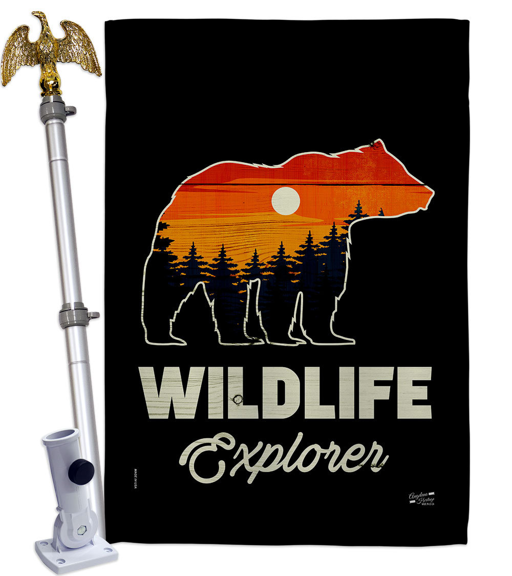 Angeleno Heritage Double Sided 40'' H x 28'' W Polyester Animal Flag ...