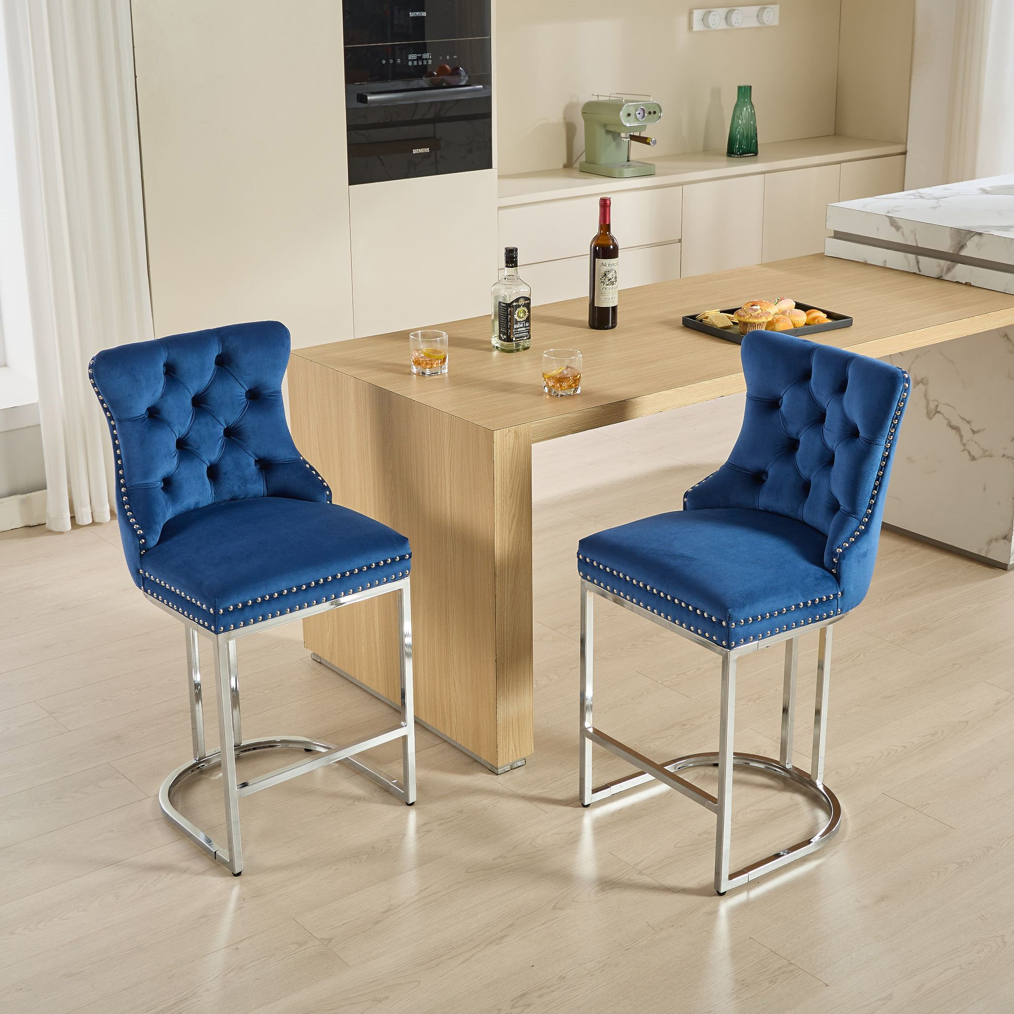 House of Hampton® 25" Counter Height Bar Stools Set Of 2 | Wayfair