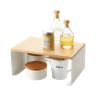 Yamazaki Home Tosca Yamazaki Home Wood-Top Stackable Kitchen Rack ...