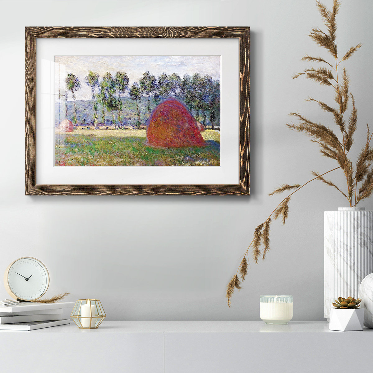 August Grove® Haystack at Giverny, 1885 - Single Picture Frame Print ...