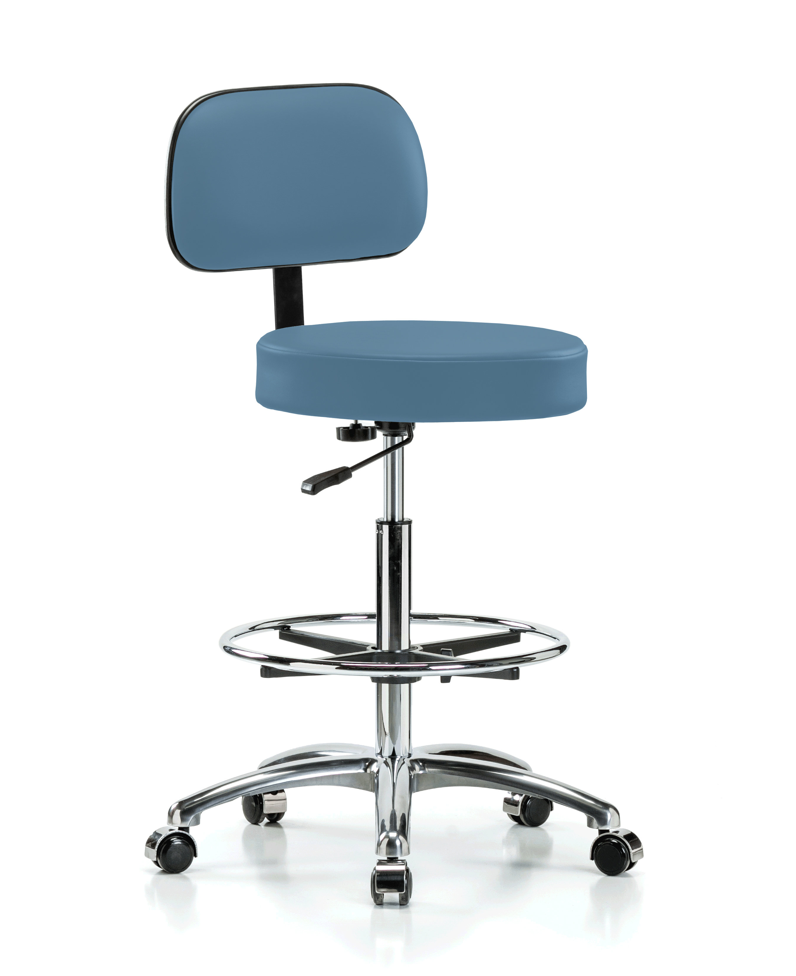 Perch Chairs & Stools PERCH Chrome Walter Height Adjustable Exam Stool ...