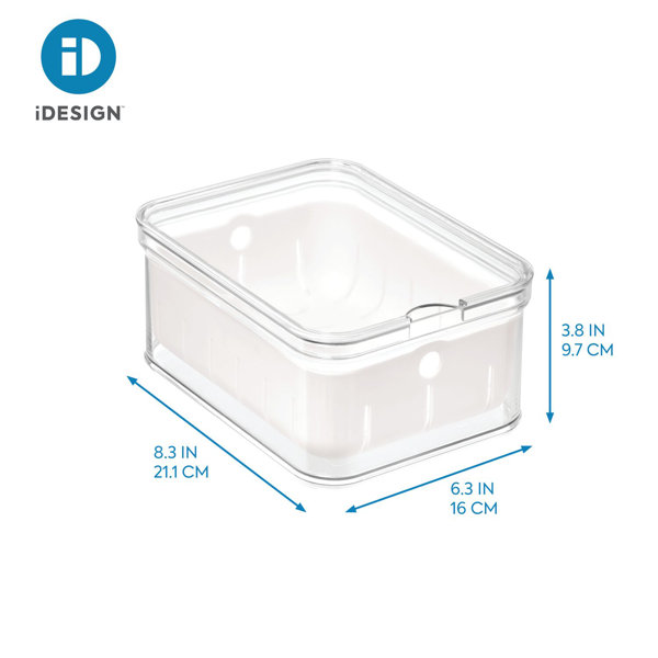 iDesign Crisp Berry Plastic Bin, Modular Stacking Food Storage Box with ...