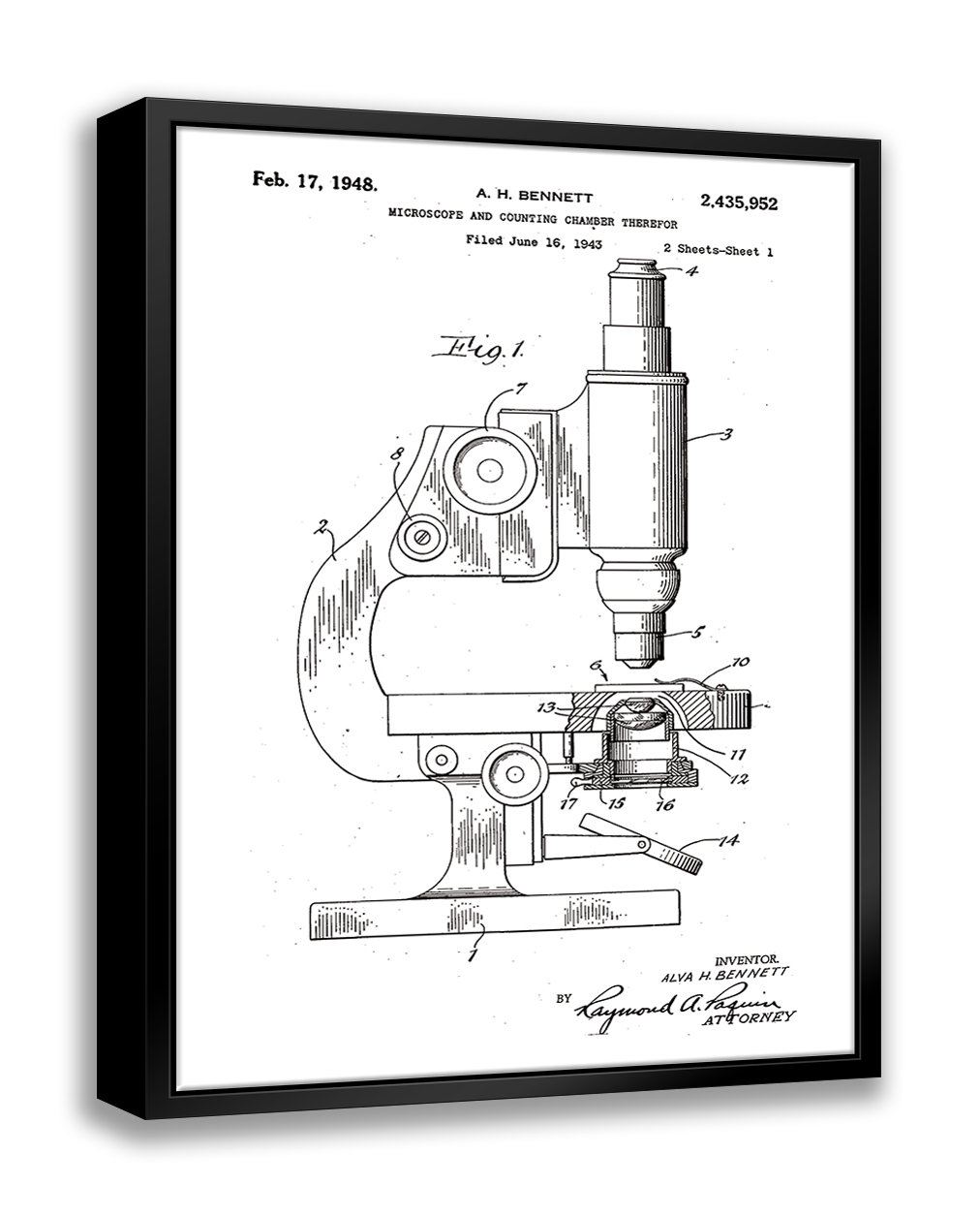 ATX Art Group LLC Microscope Patent by Stanley Print House - on | Wayfair