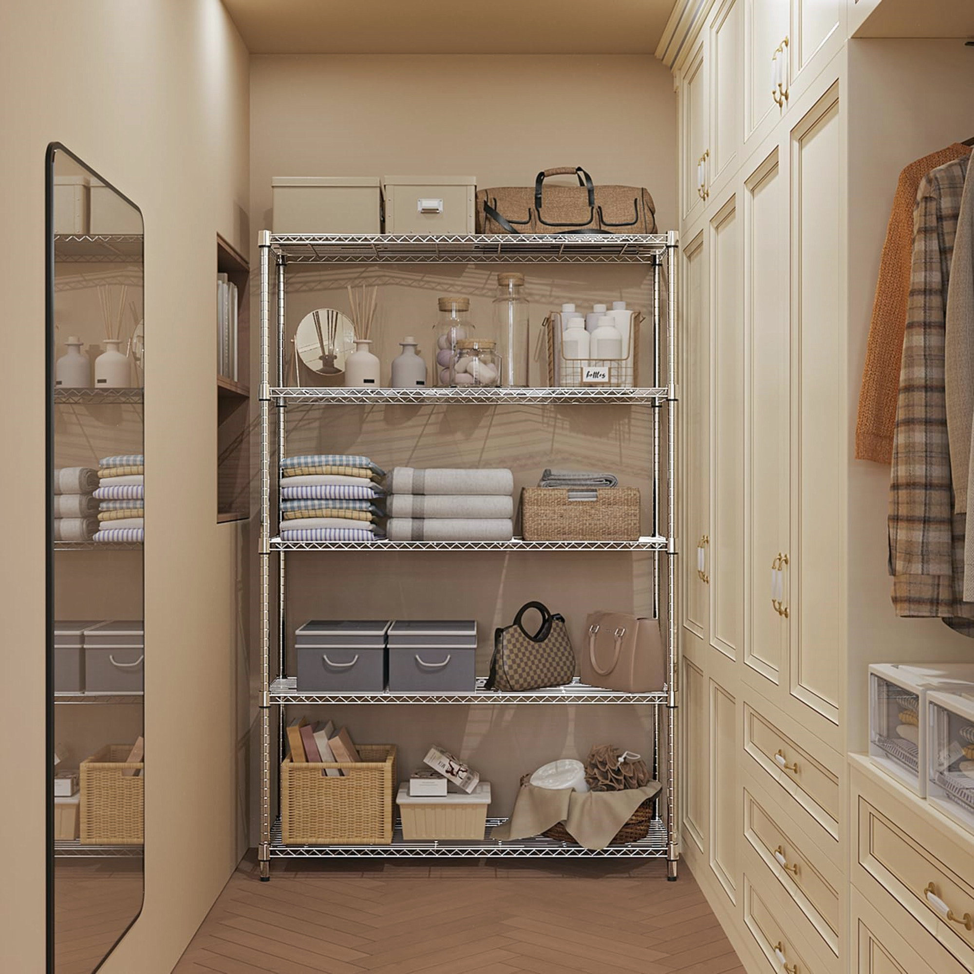 WFX Utility™ 5 Tier Storage Rack Metal Wire Shelving Unit | Wayfair