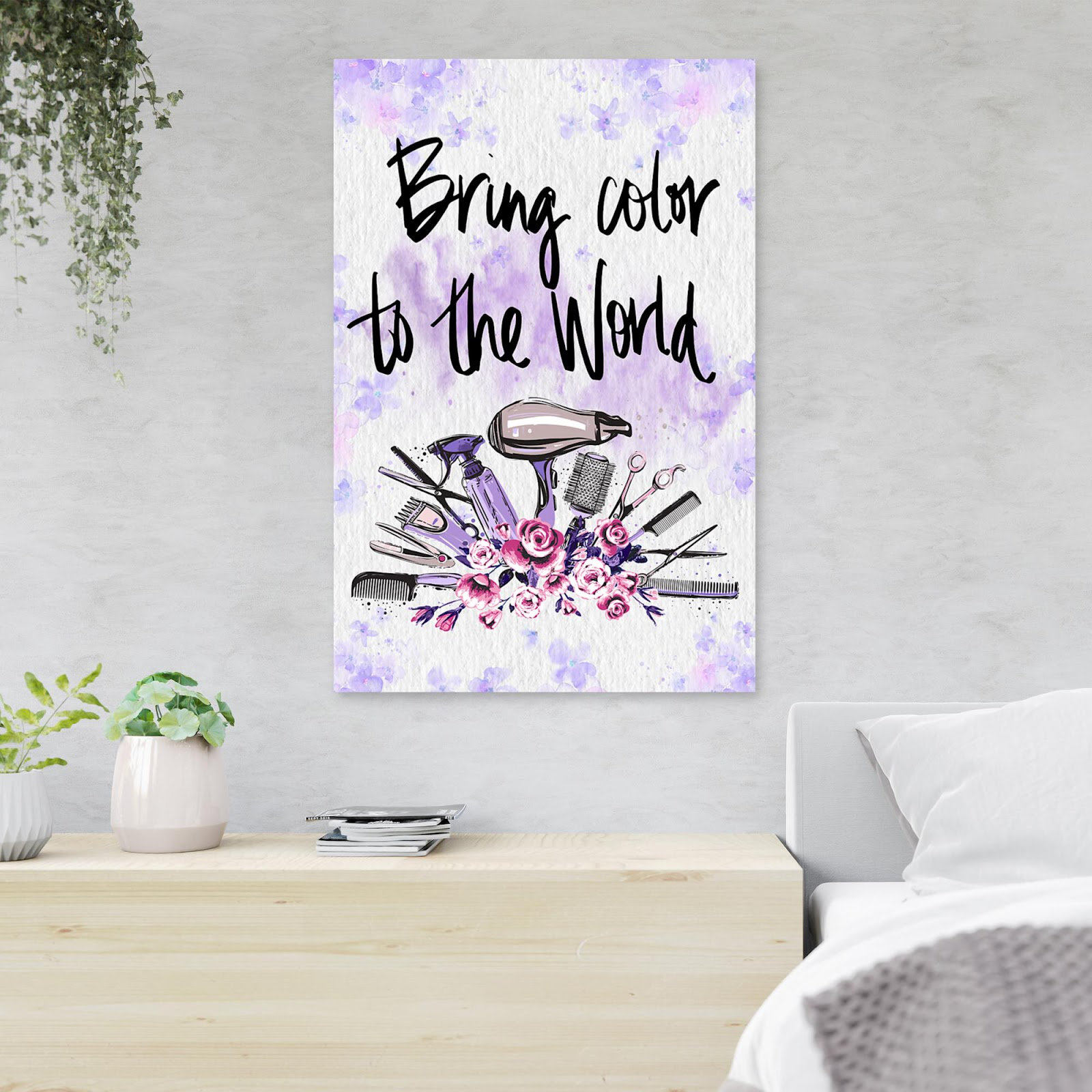 Trinx Hairstylist Tools And Roses - Bring Color To The World - 1 Piece ...