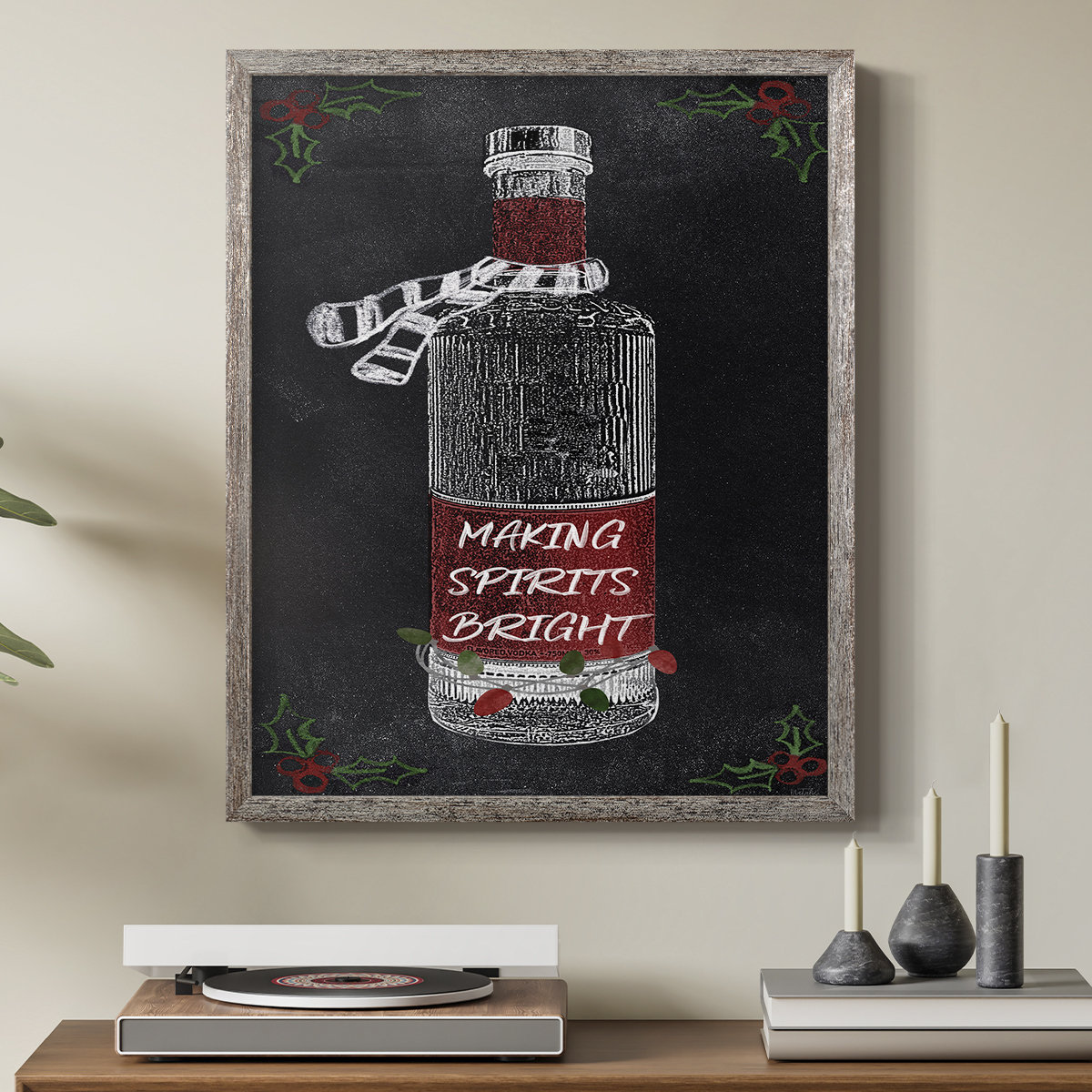 Ophelia & Co. Holiday Spirits II Framed Print - Solid Wood | Wayfair