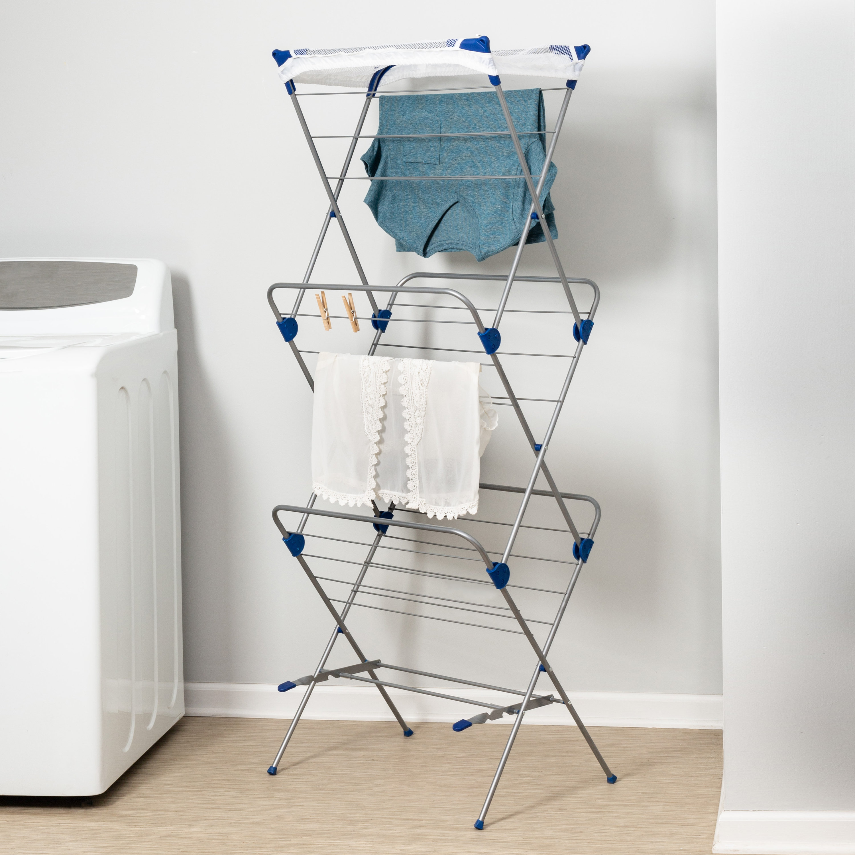 Rebrilliant 3 Tier Mesh Top Folding Drying Rack & Reviews - Wayfair Canada
