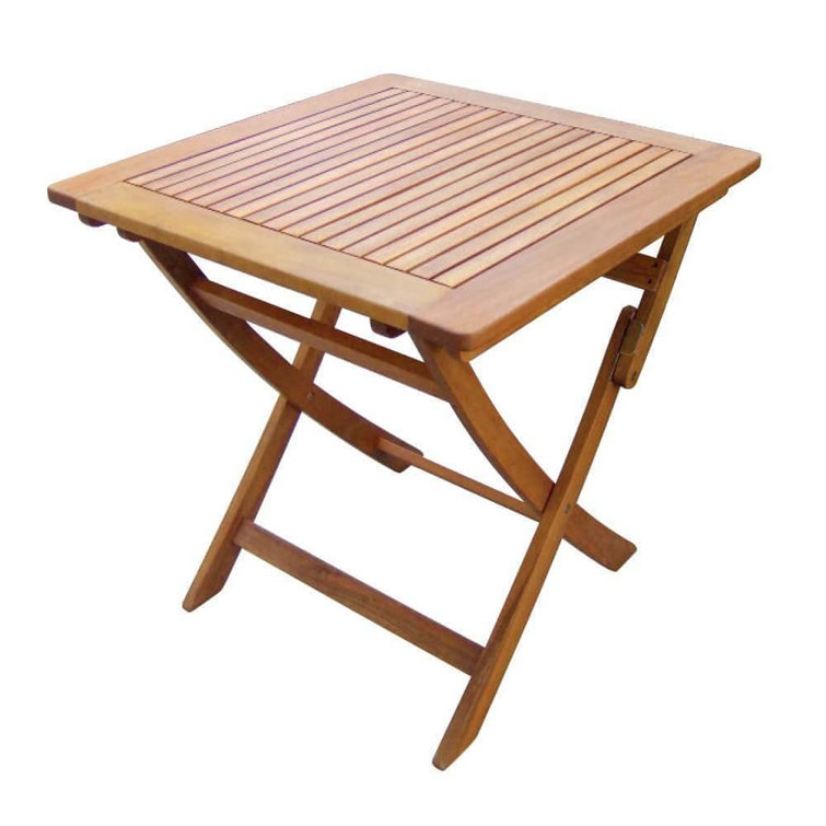 ClassicLiving Alviso 70cm Solid Wood Square Portable Folding Table ...
