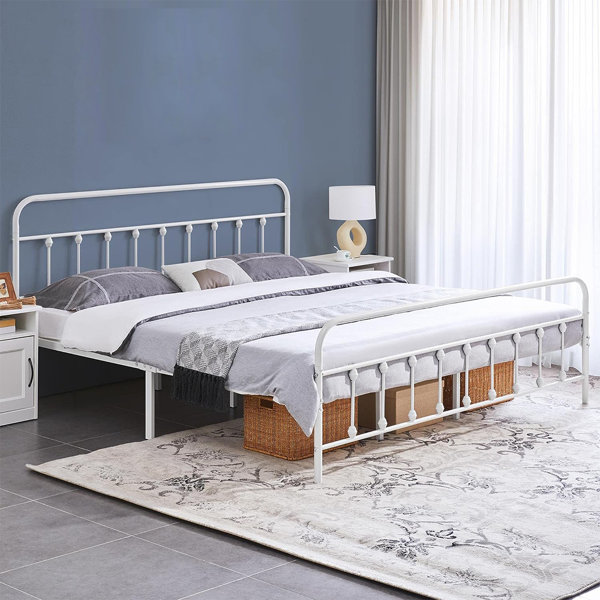 August Grove® Benjamyn Metal Open-Frame Bed | Wayfair