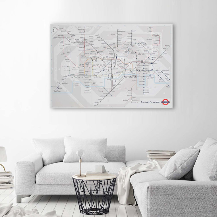 Happy Larry Canvas Print, London Underground - Plan Of Underground ...