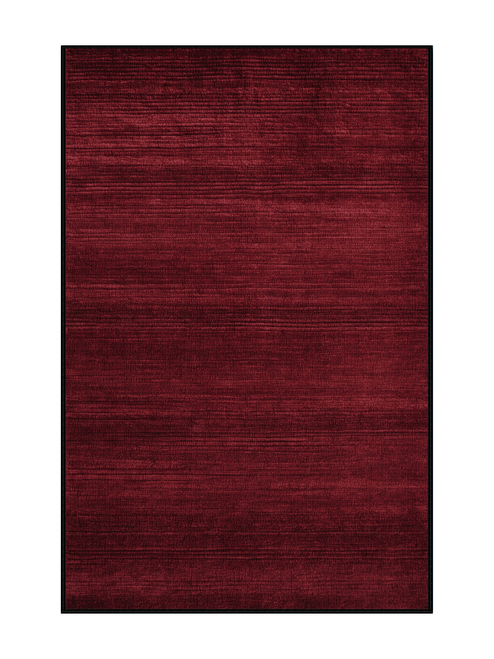 Hokku Designs Machine Washable Solid Red Area Rug | Wayfair