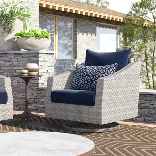 Wildon Home® Fionnula Swivel Patio Chair with Cushions & Reviews ...