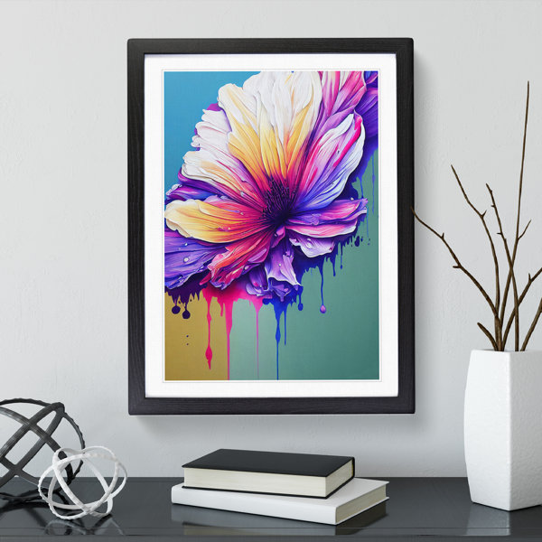 Metro Lane XV1022-3162X Paint Drip Flower No.1 Abstract - Single ...