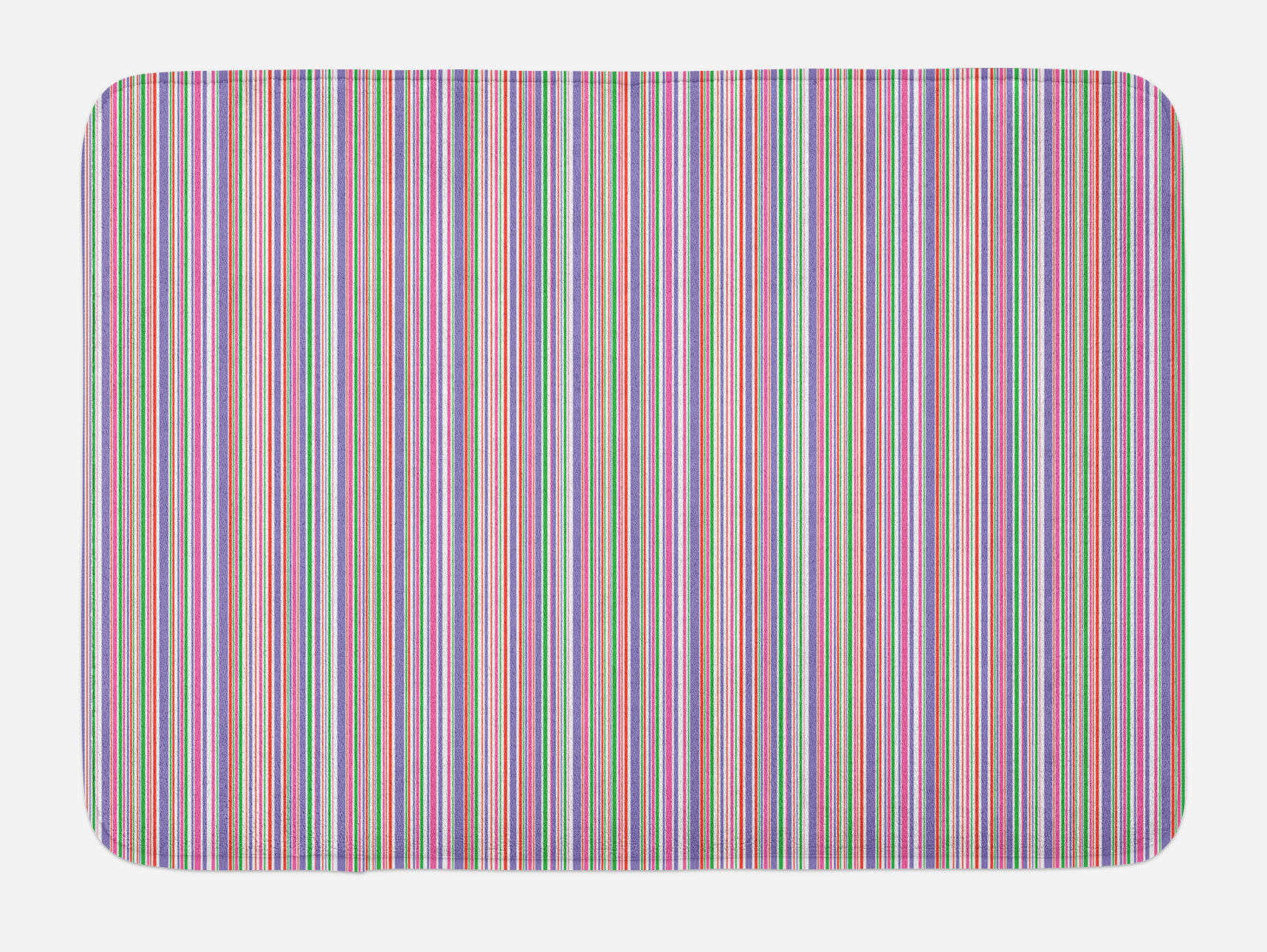 East Urban Home Pinstripe Plush Bath Mat, Abstract Vibrant Design, 30.2 ...
