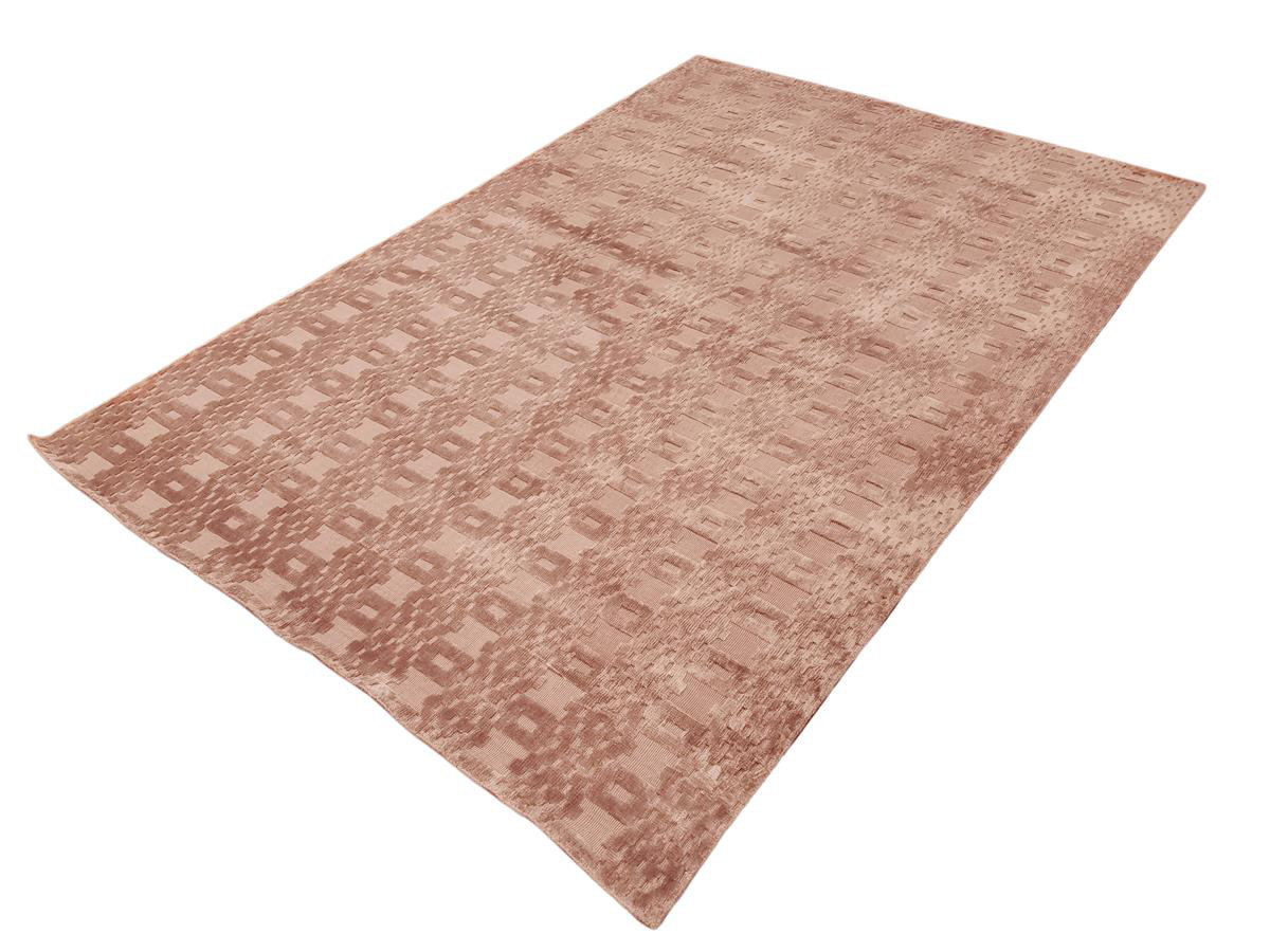 Dakota Fields Geometric Hand-Tufted Silk Pink Area Rug | Wayfair