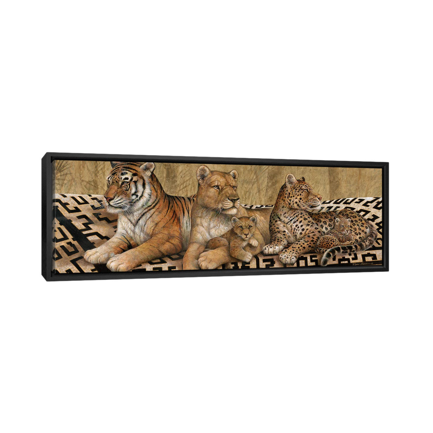 iCanvas Wildlife Tapestry by Ruane Manning - Panoramic Painting Print ...
