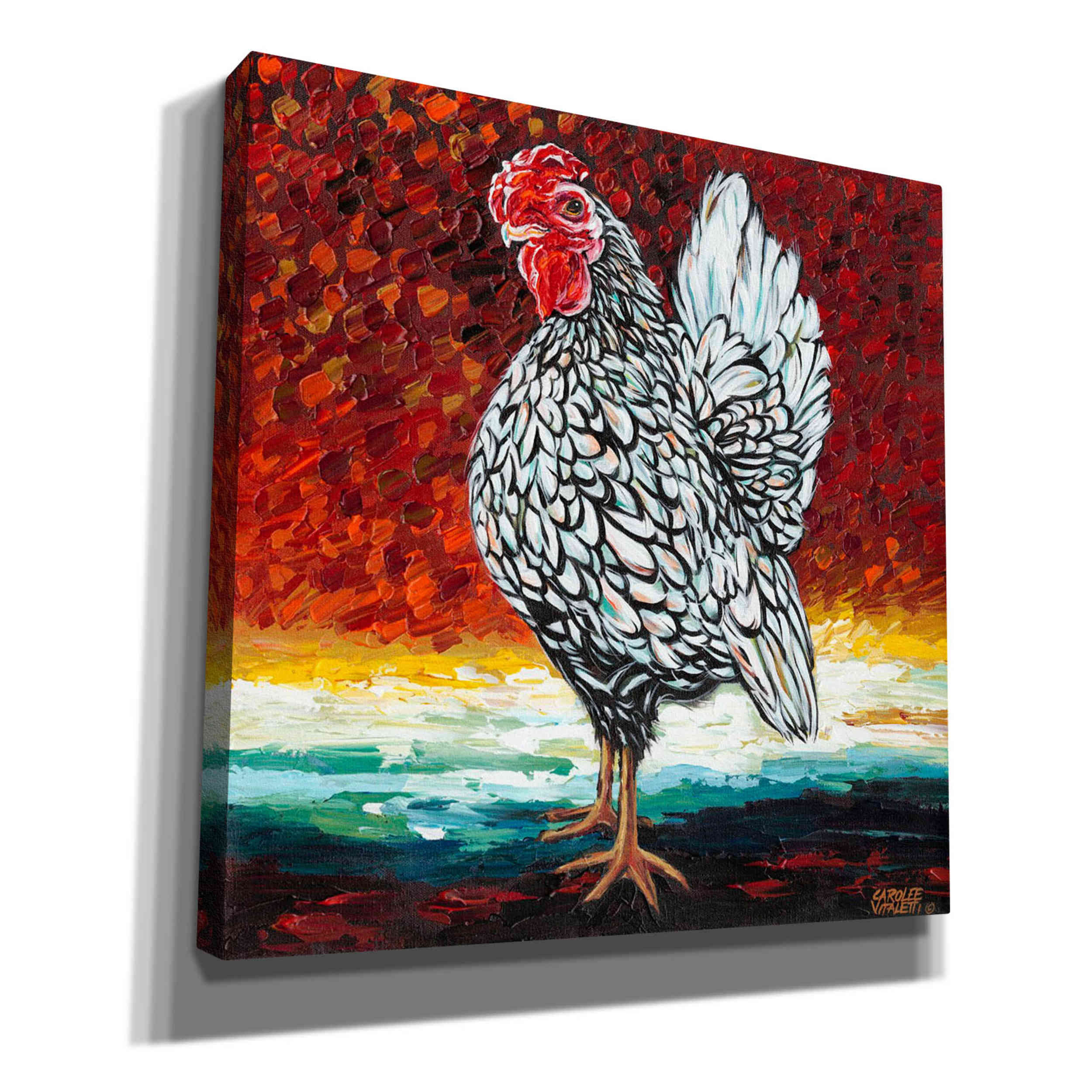 Epic Graffiti Fancy Chicken II by - Wrapped Canvas Graphic Art | Wayfair