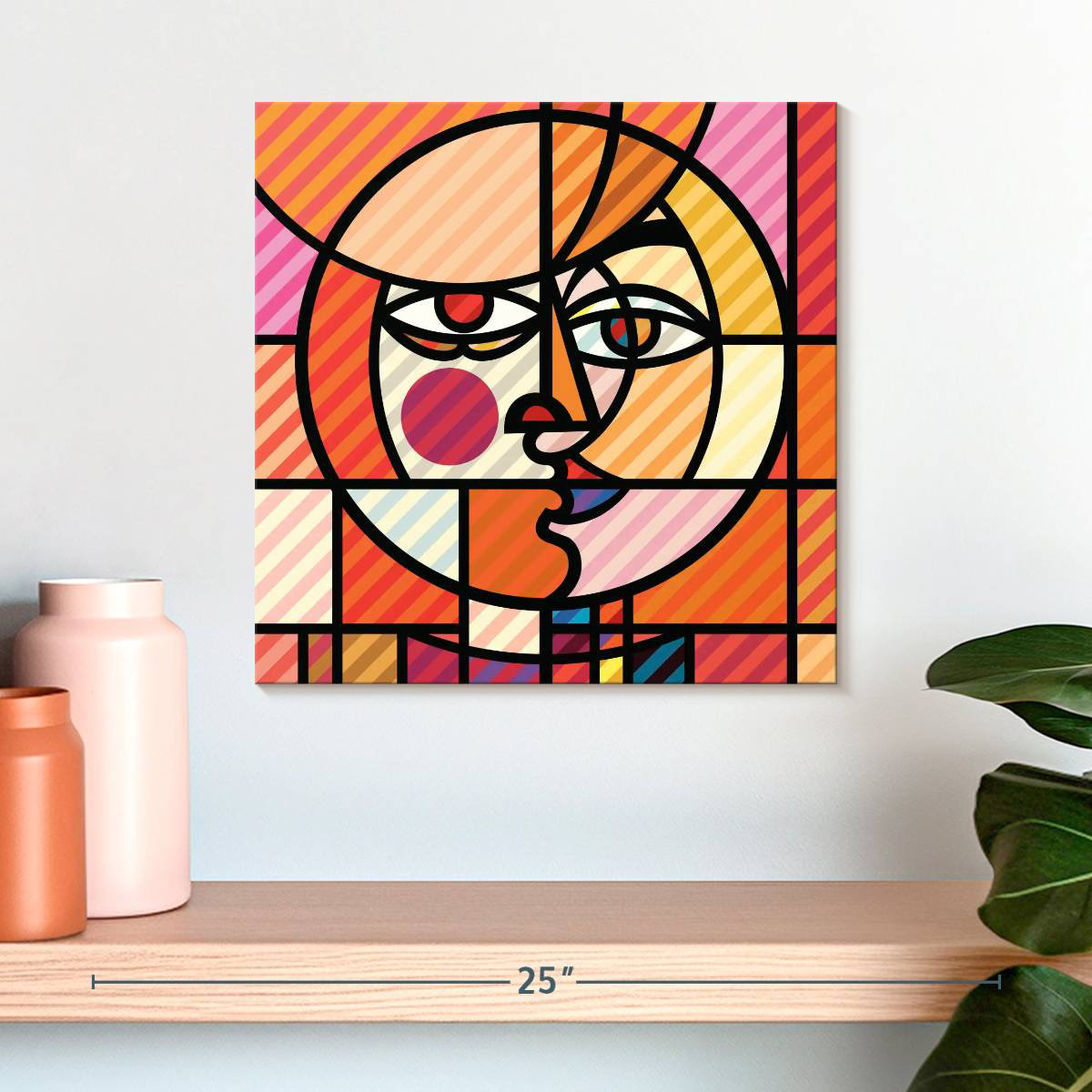 Elephant Stock Cubist Sun Face | Wayfair