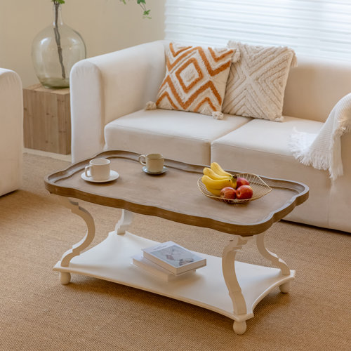 Ophelia & Co. Plaisance Rustic Farmhouse Cottage Core Coffee Table ...